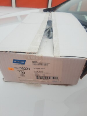 NEW BOX of 100 Norton Octagon Sanding Paper 9-1/8 x 7/8" 60 Grit # F944 ...