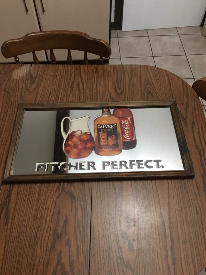Vintage Calvert & CocaCola Bar Advertising Mirror | eBay