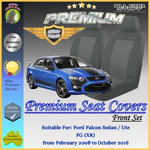 Premium Grey Front Seat Covers for Ford Falcon FG (XR) from 02/2008 to ...