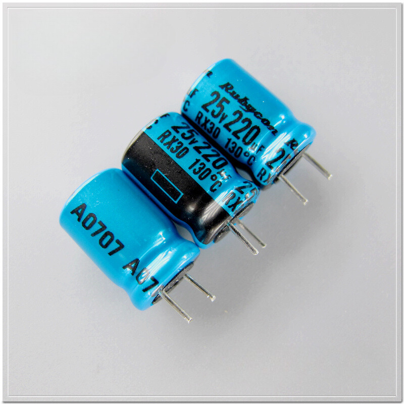Rubycon RX30 Series 220uF/25V 8x11.5mm 130℃ DIY Electrolytic Capacitors ...