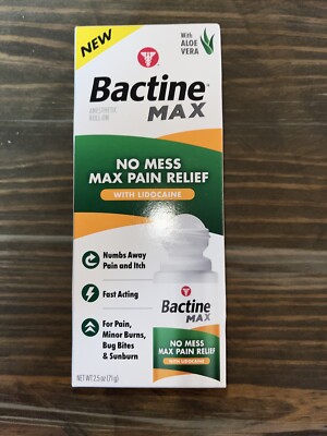 Bactine MAX No Mess Roll-On for Pain Relief Exp 02/2026 | eBay