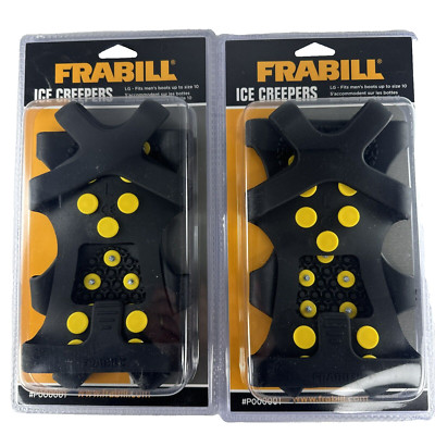 2pk Frabill Ice Creeper Cleats Winter Grip Sole Fishing L Fits Boots to ...