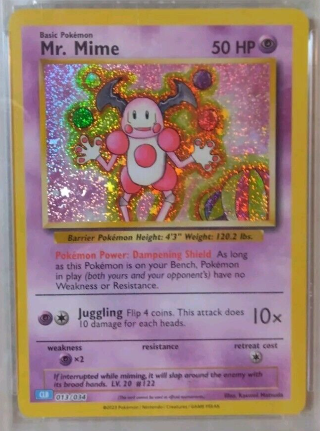 Mr. Mime #13 Holo - PSA 8 NM-MT -Pokemon TCG Classic:Blastoise ...