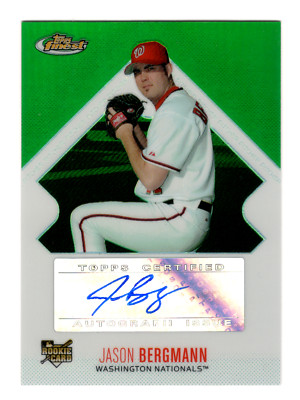 2006 Topps Finest Green Refractor Auto /199 Nationals Rookie Jason ...