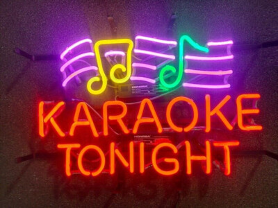 Karaoke Tonight Neon Sign Light Home Bar Pub Club Restaurant Wall Decor ...