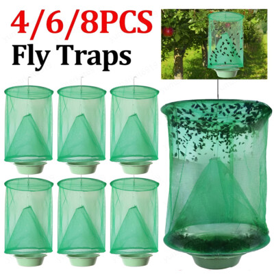 1~8PCS Ranch Fly Trap Outdoor Fly Trap - Killer Bug Cage Net Perfect ...