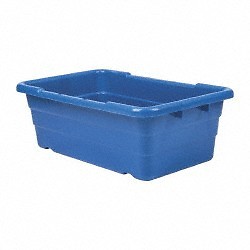 Quantum Storage TUB2516-8 Blue Cross Stack Tote, 25.1" L x 16" W x 8-1/ ...