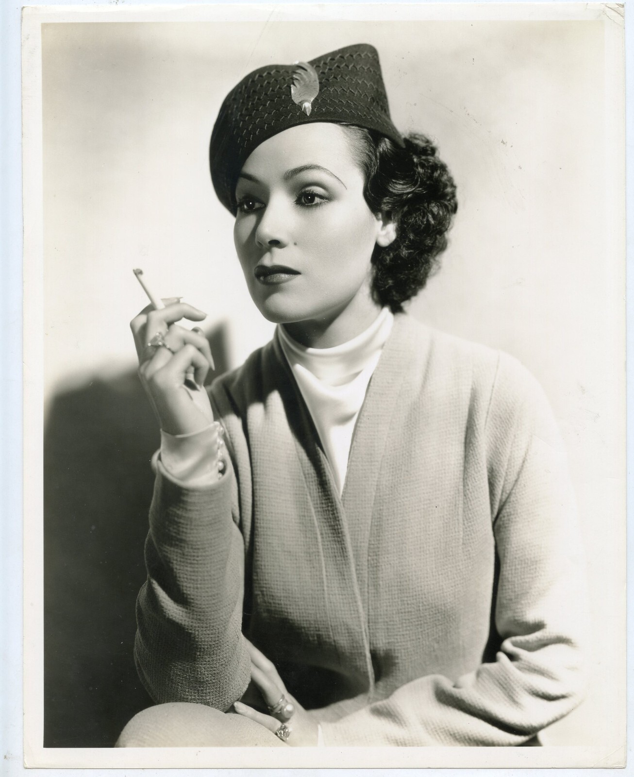 Dolores Del Rio Smoking a Cigarette, Portrait By Elmer Fryer, cw11 | eBay