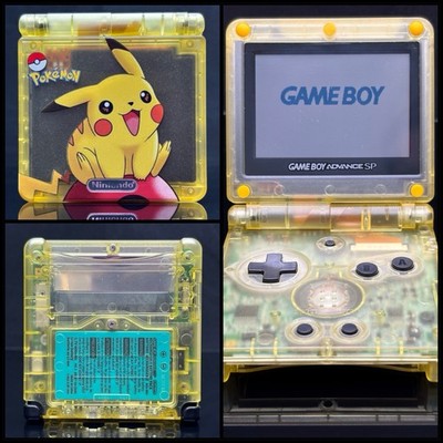 Game Boy Advance SP GBA ⭐ Gameboy Pokemon Pikachu Design | eBay UK