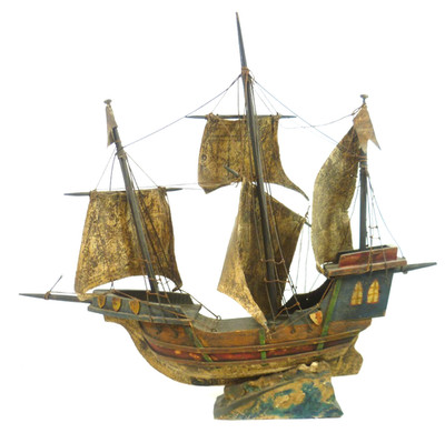 World War 1 Prisoner Of War Made 16th Century Galleon Sailing Ship on ...