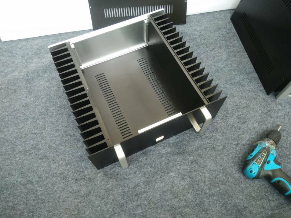 Power Amplifier Chassis Aluminum Class A DIY HiFi Audio Case W430 H150 ...