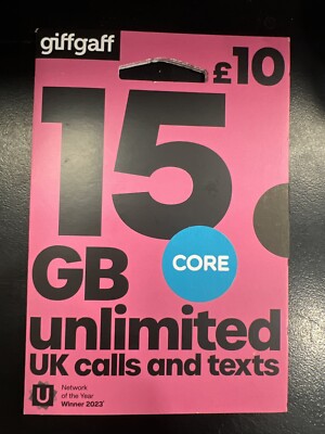 giffgaff Mobile Sim Card Pay As You Go 3G 4G 5G - £10 PAYG / Monthly ...