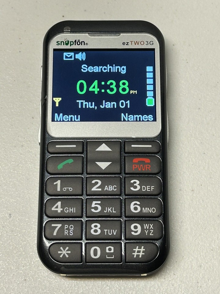 Snapfon Eztwo 3g Cellphone For Seniors Easy To See Easy To Use Sos ...