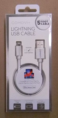 Gomovi Lightning USB Cable For Apple | 5 Foot | White | Plastic ...