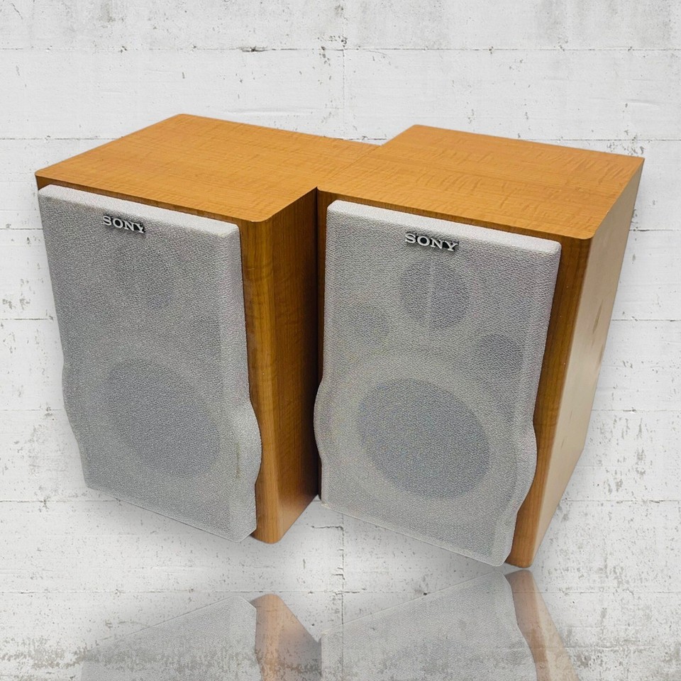 Genuine Sony SS-CEP707 Bookshelf Speakers Simulate Wood Case Set Of 2 ...