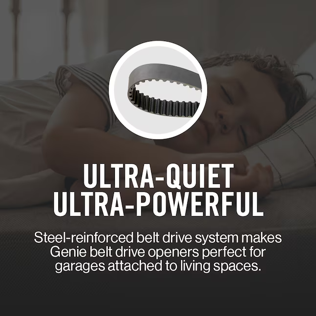 Genie 1-1/4 HPc Belt drive Garage Door Opener and Battery Back-Up ...