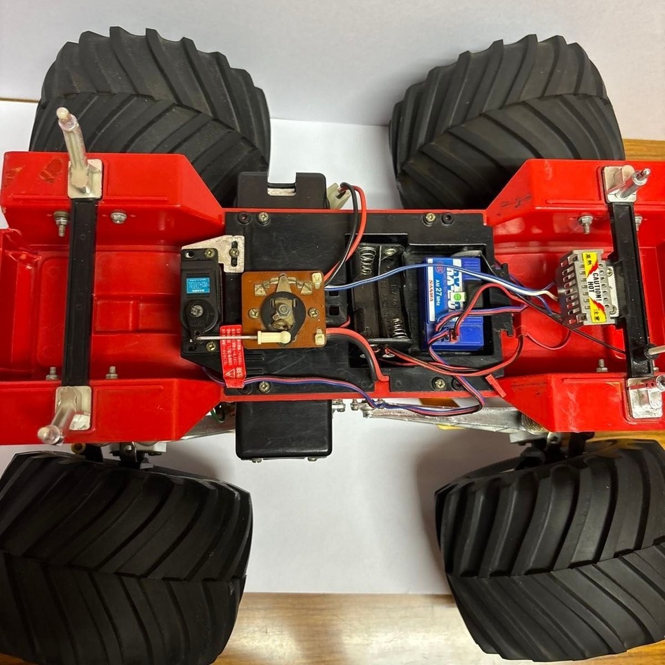 Tamiya Bullhead 4x4 RC Car Vintage Red Body Large Tires AS IS (No ...