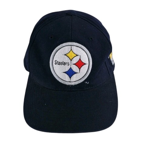 Vtg Pittsburgh Steelers Baseball Cap Black Hat OS SnapBack Sports ...