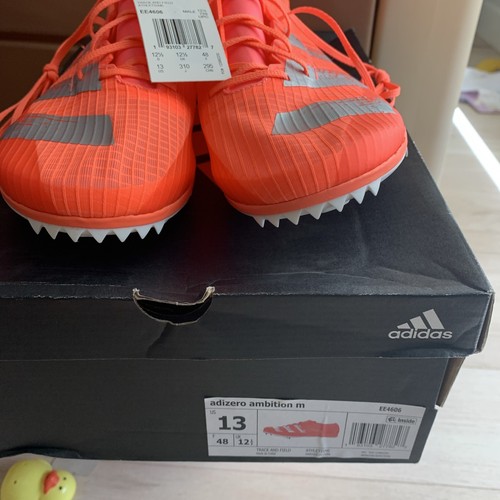 Adidas Adizero Ambition M Track Spikes Mid Distance Coral Mens-Size US ...