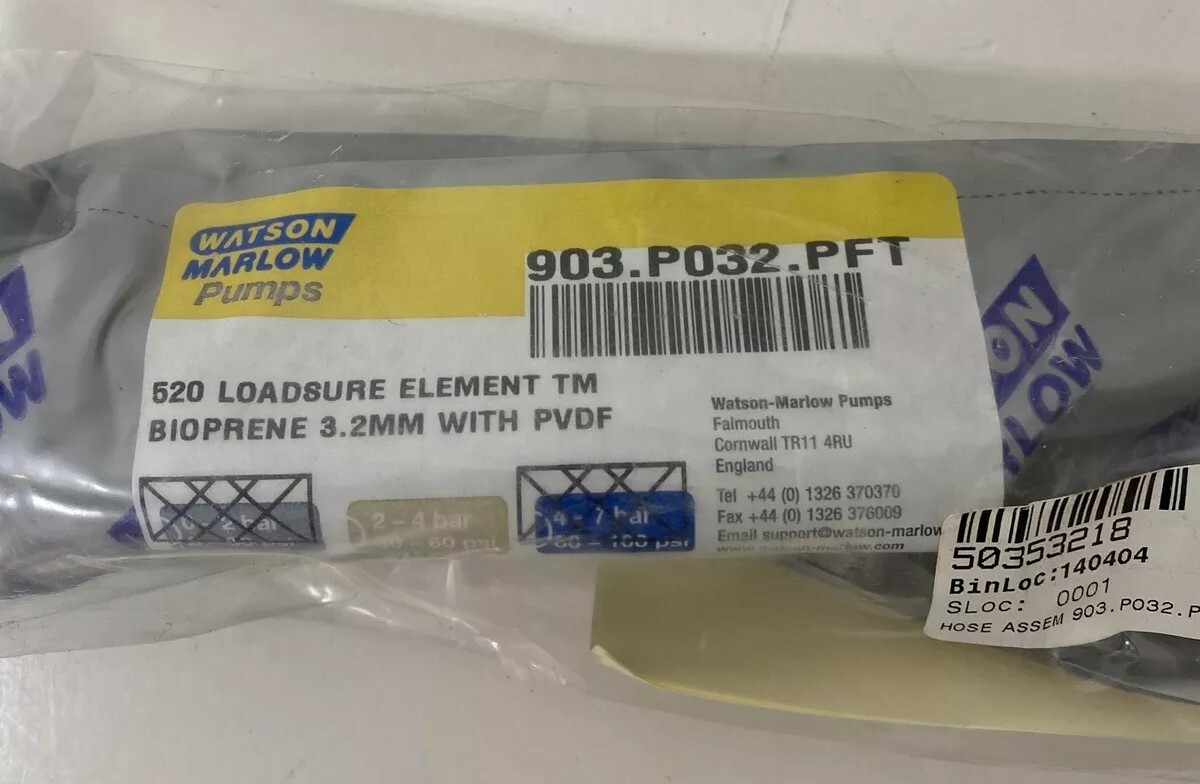 Watson Marlow 903.P032.PFT Pump 520 Loadsure Element TM Bioprene 3.2MM ...