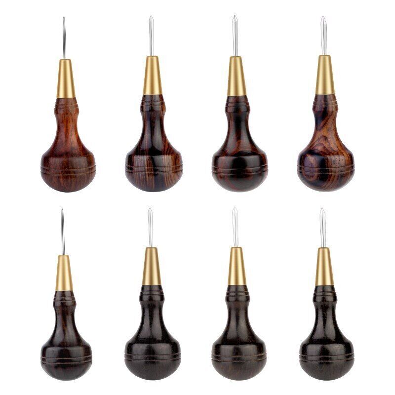 Quality Leather Stitching Awl Diamond Shape Ebony Sandalwood & Brass ...
