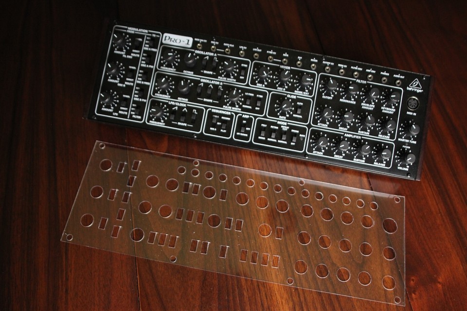 Behringer Pro-1 Analog Desktop Mono Synthesizer Clear Overlay For Patch ...