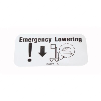 FOR GENIE GRC-12 DECAL LABEL EMERGENCY LOWERING 133277 133277GT | eBay