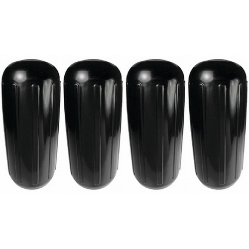 4 Pack 8 Inch x 20 Inch Center Hole Black Inflatable Vinyl Fenders for ...