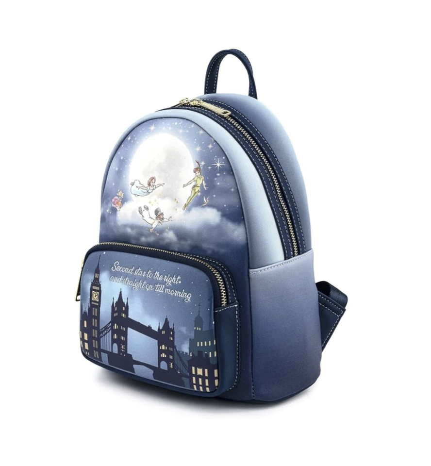 Loungefly Disney Peter Pan Darling Kids London Bridge Moon Stars Glow Backpack | eBay