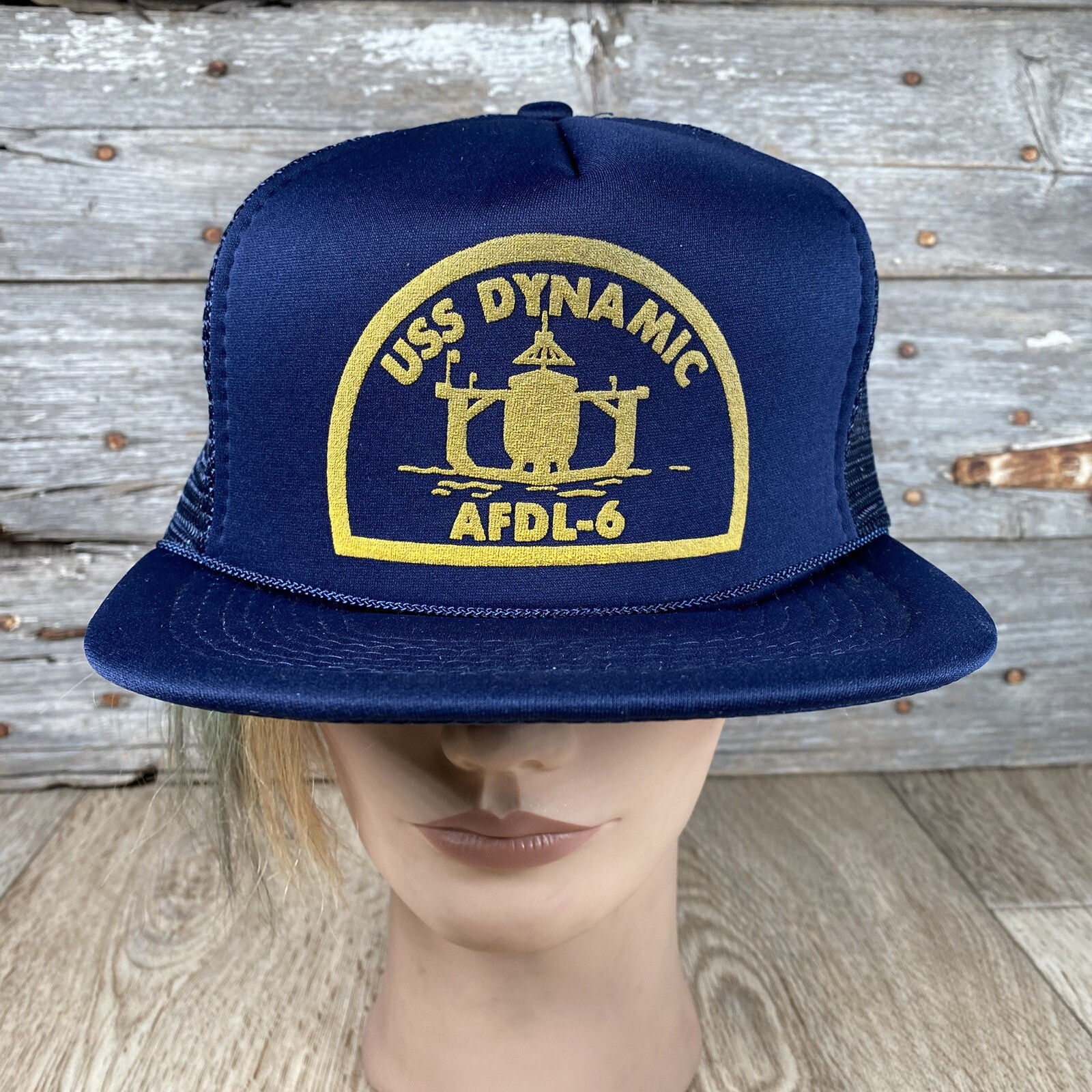 USS Dynamic AFDL-6 Trucker Hat Mens Snapback, Mesh Ba… - Gem