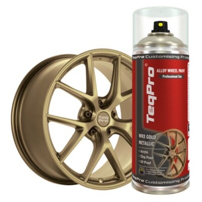 TeqPro ® Alloy Wheel Spray Paint WRX Gold Metallic Quality Acrylic ...