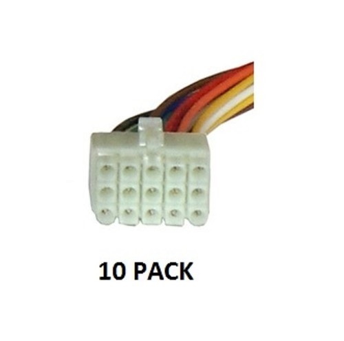 10 PACK - 15 PIN MPC Series Locking Mating - Color-Coded 18 AWG Wire ...