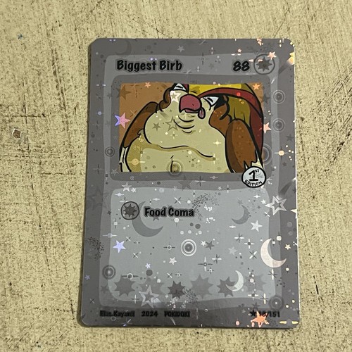 Biggest Birb POKIDOKI 18 Moon Holo 1st EDITION 2024 Chef Ken Lee Fan ...