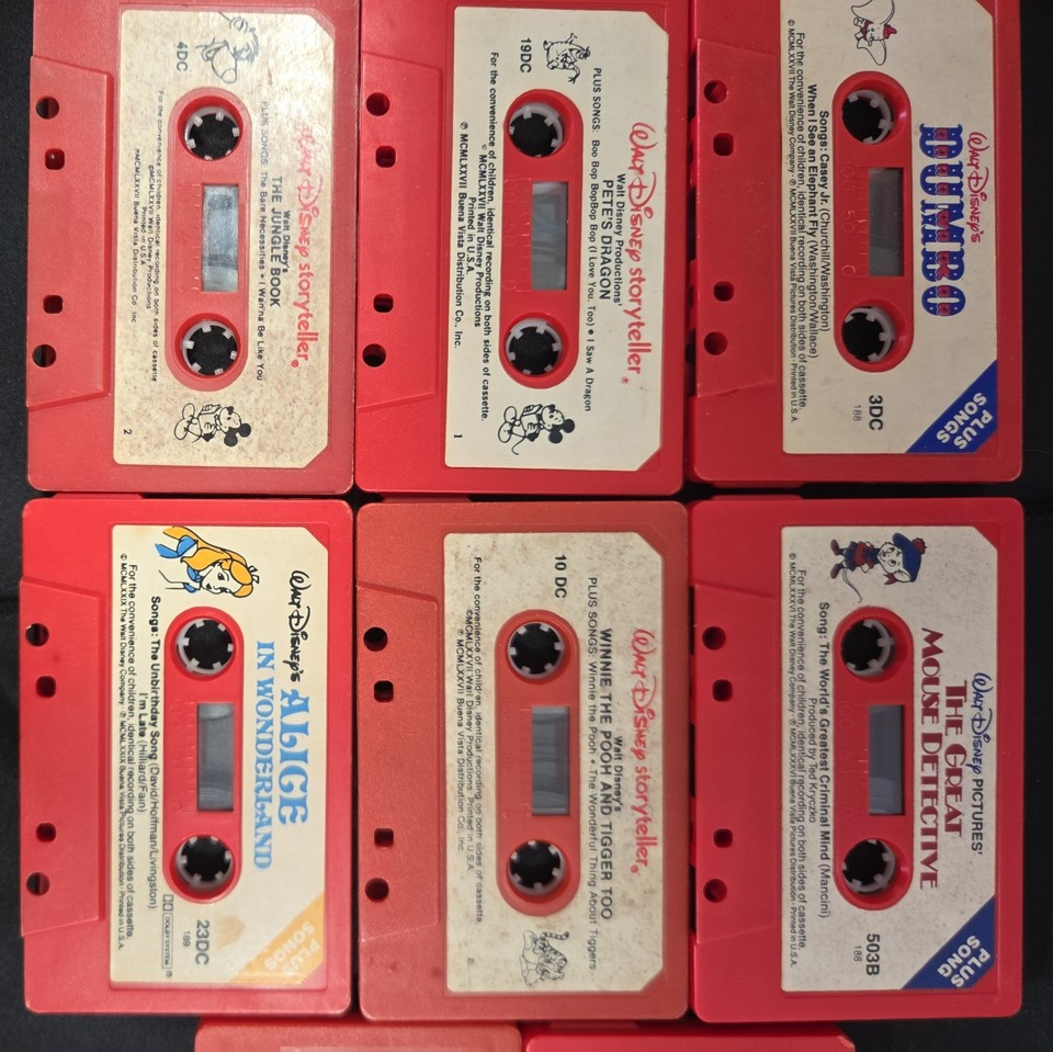 Vintage Walt Disney Storyteller Cassette Tapes Lot Of 8 Story & Songs ...