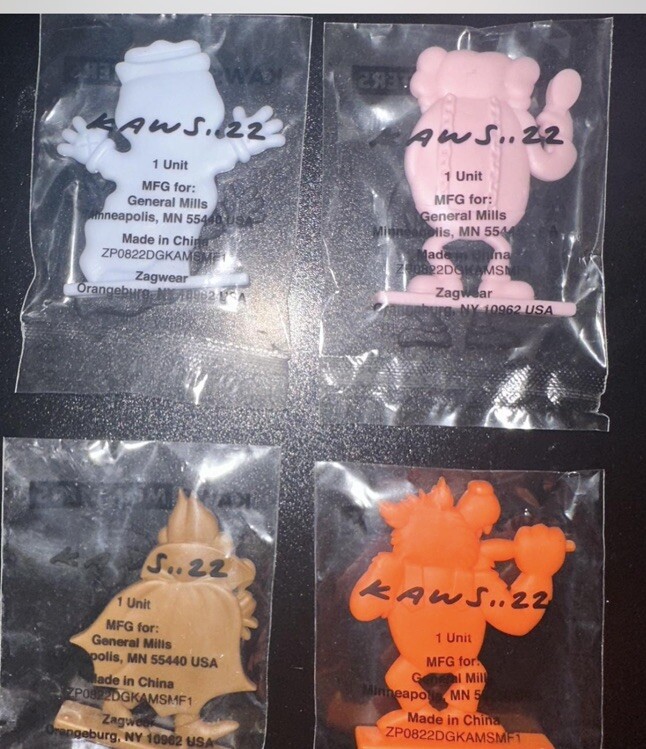 4 KAWS Monsters Franken Berry Count Chocula Boo Berry Frute Brute ...