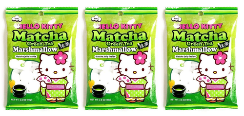 Hello Kitty Matcha Green Tea Marshmallow Matcha Jelly inside 2.8oz x 3 ...