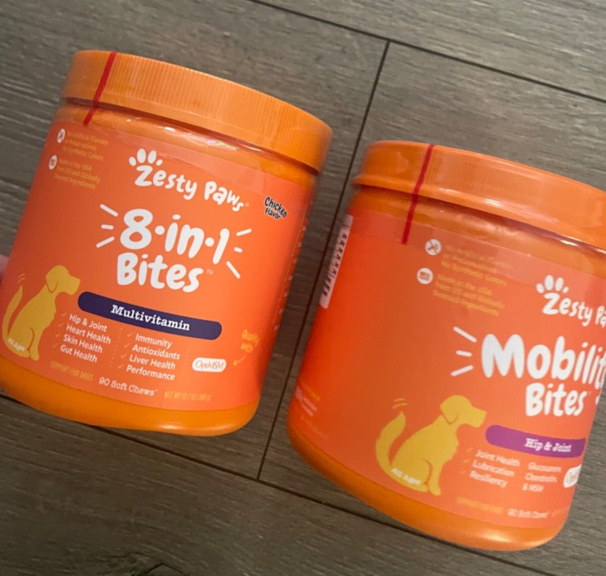 NEW! Zesty Paws 8-in-1 Multivitamin Chews Soft Bites & Mobility Bites ...