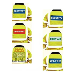 Reflective Hi Visibility Back Badges 5 Styles Euro Size Plastic ...