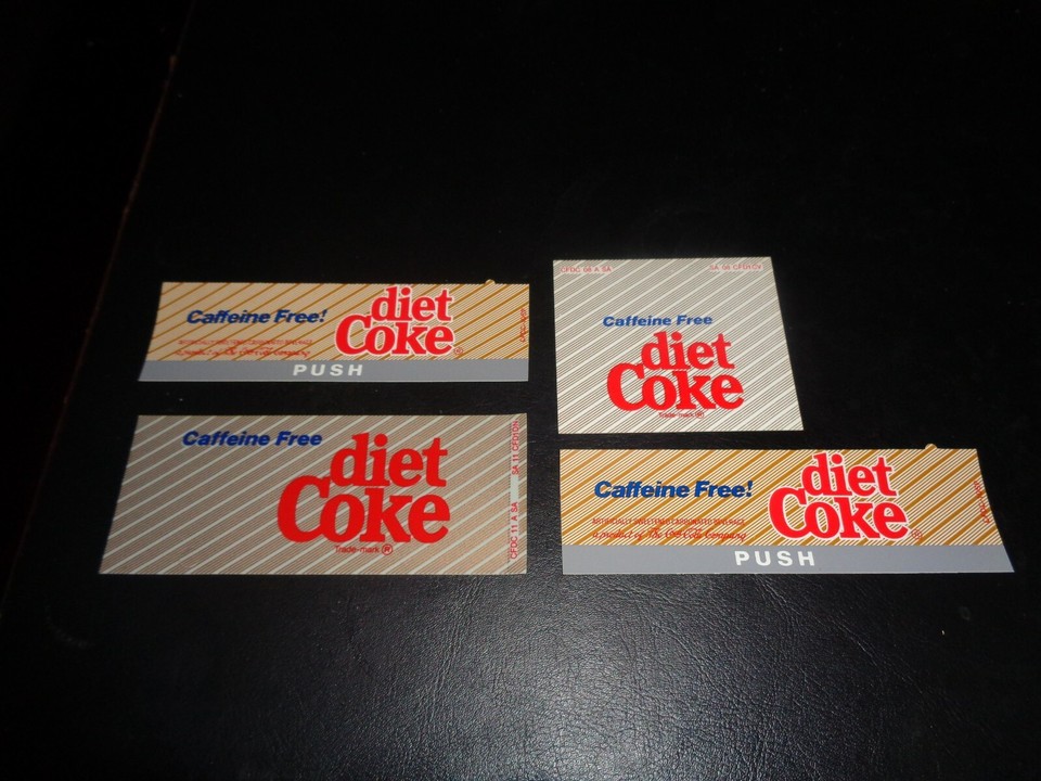 Coca Cola Caffeine Free Diet Coke Cooler Button Tag Label Lot Of 4 Tags ...
