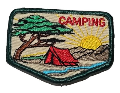 Vintage - BSA - Boy Scouts Of America- Camping Patch Tree Tent Sun ...
