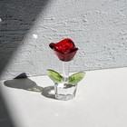Red Crystal Tulip Flower Figurine Collectible Glass Bouquet Ornament ...