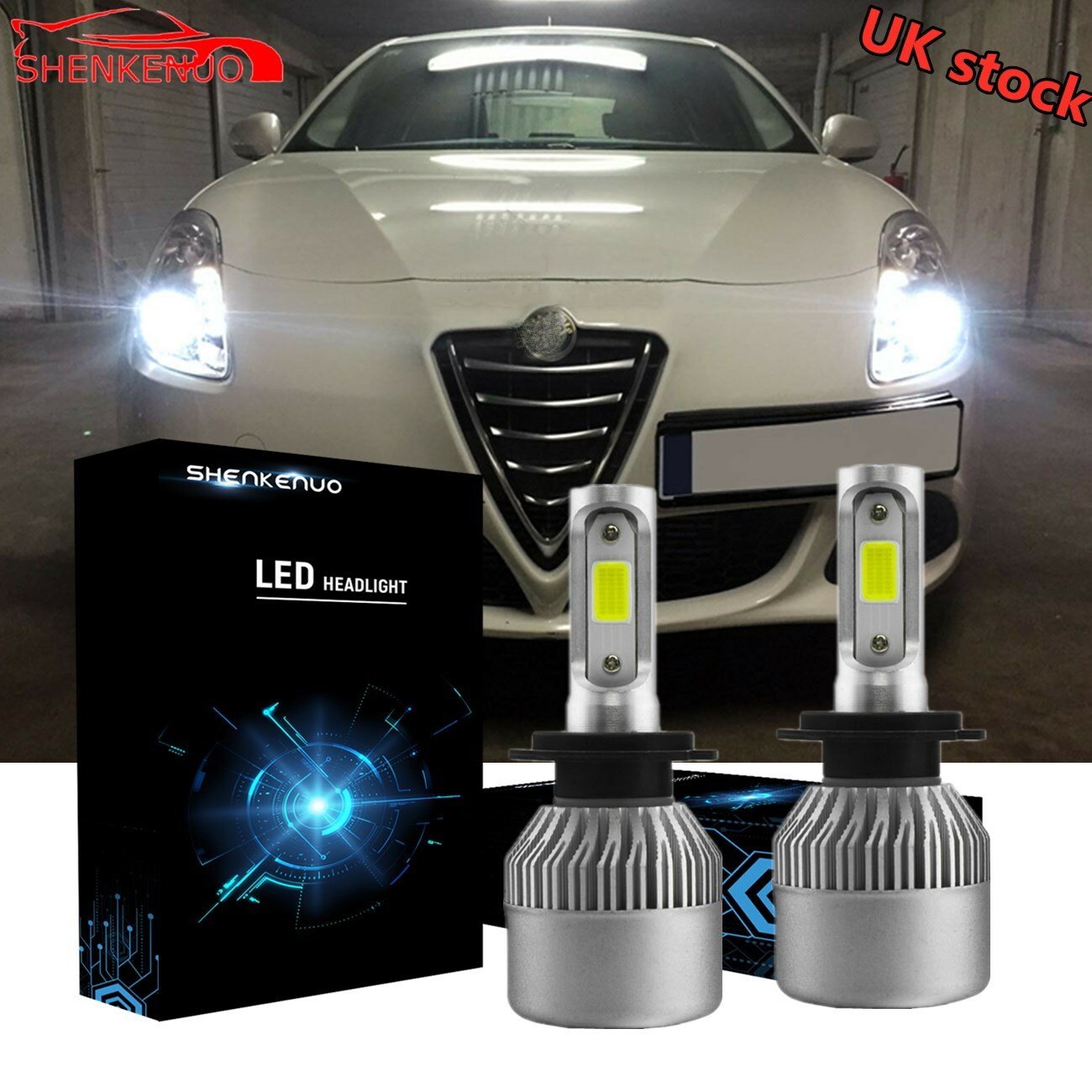 2x H7 LED Headlights Low Beam Bulbs FOR Alfa Romeo Giulietta 2010-16 ...