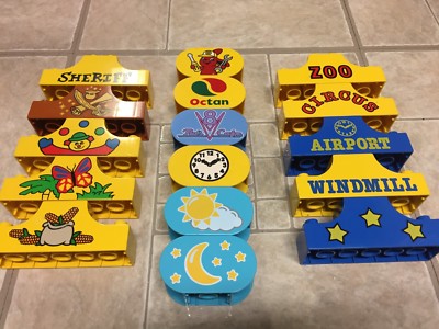 lego duplo 2X6X2 2X4X2 round printed circus windmill zoo pirate airport ...