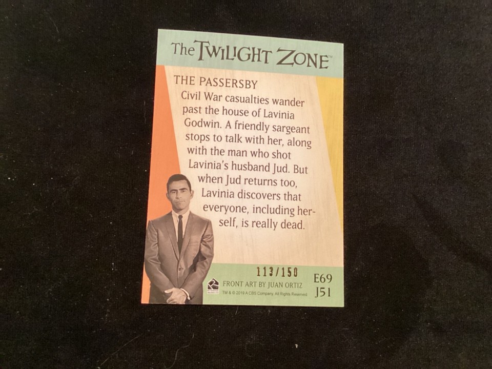 TWILIGHT ZONE ROD SERLING EDITION GOLD FOIL SIGNATURE E69 113/150 CARD ...