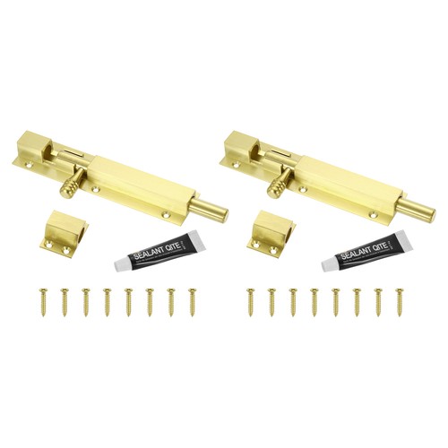 2Pcs Barrel Bolt Latch, 6" Stainless Steel Door Security Slide Latch ...