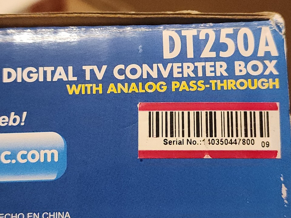 New- Apex DT250A Digital TV Converter Box with Analog Pass-Through w ...