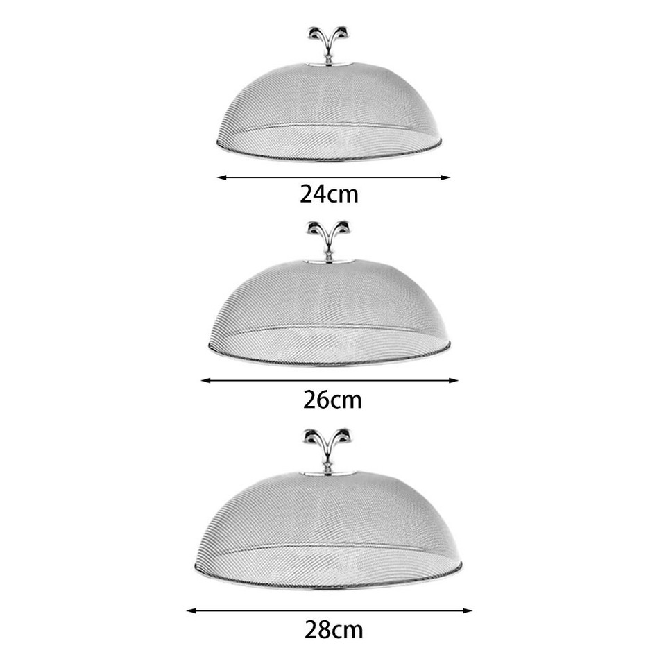 Food Cover Stainless Steel Mesh 24x24x12cm Reusable for Plates Bowls ...