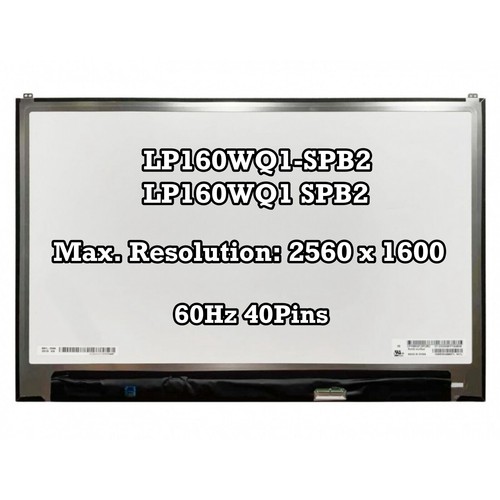 LP160WQ1-SPB2 LP160WQ1 SPB2 Laptop LCD Screen Non-Touch New 2560x1600 ...