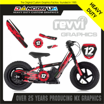 REVVI 12" 12 INCH KIDS ELECTRIC BALANCE BIKE GRAPHICS DECALS STICKERS | eBay UK