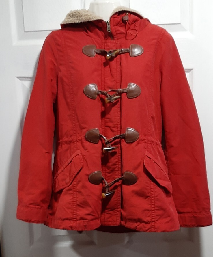 E-Land American Classic Woman's Red Duffle Type Hoode… - Gem